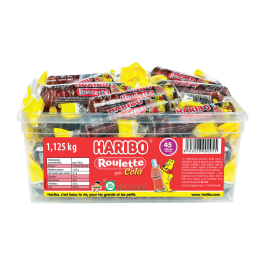BONBON ROULETTE COLA HARIBO TUBO /45 , HARIBO, 8001448