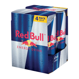 RED BULL ENERGY DRINK CANETTE 25CL PACK DE 4 / 6, RED BULL, 8021264