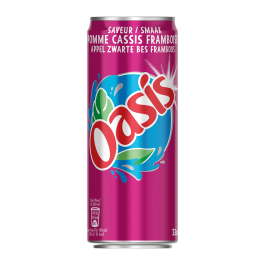 OASIS POMME CASSIS FRAMBOISE - CANETTE SLIM 33 CL /24, OASIS, 8043732