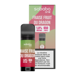 CAPSULES PRE-REMPLIES FRAISE FRUITS DU DRAGON SABABA ONE 1% /4, SABABA ...