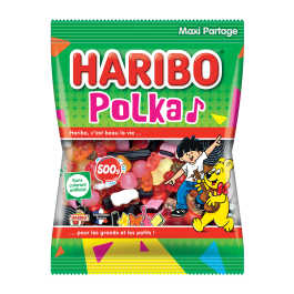 BONBONS POLKA HARIBO SACHET 500G, HARIBO, 8110059